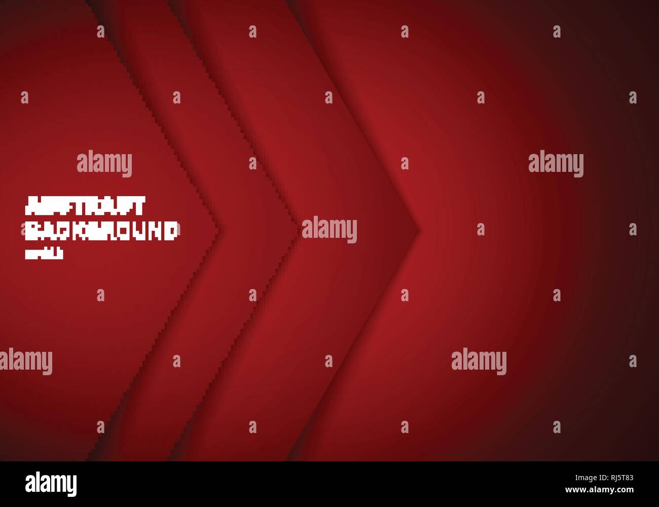 Abstract Template 3d Red Triangle With Overlap Paper Layer Gradient