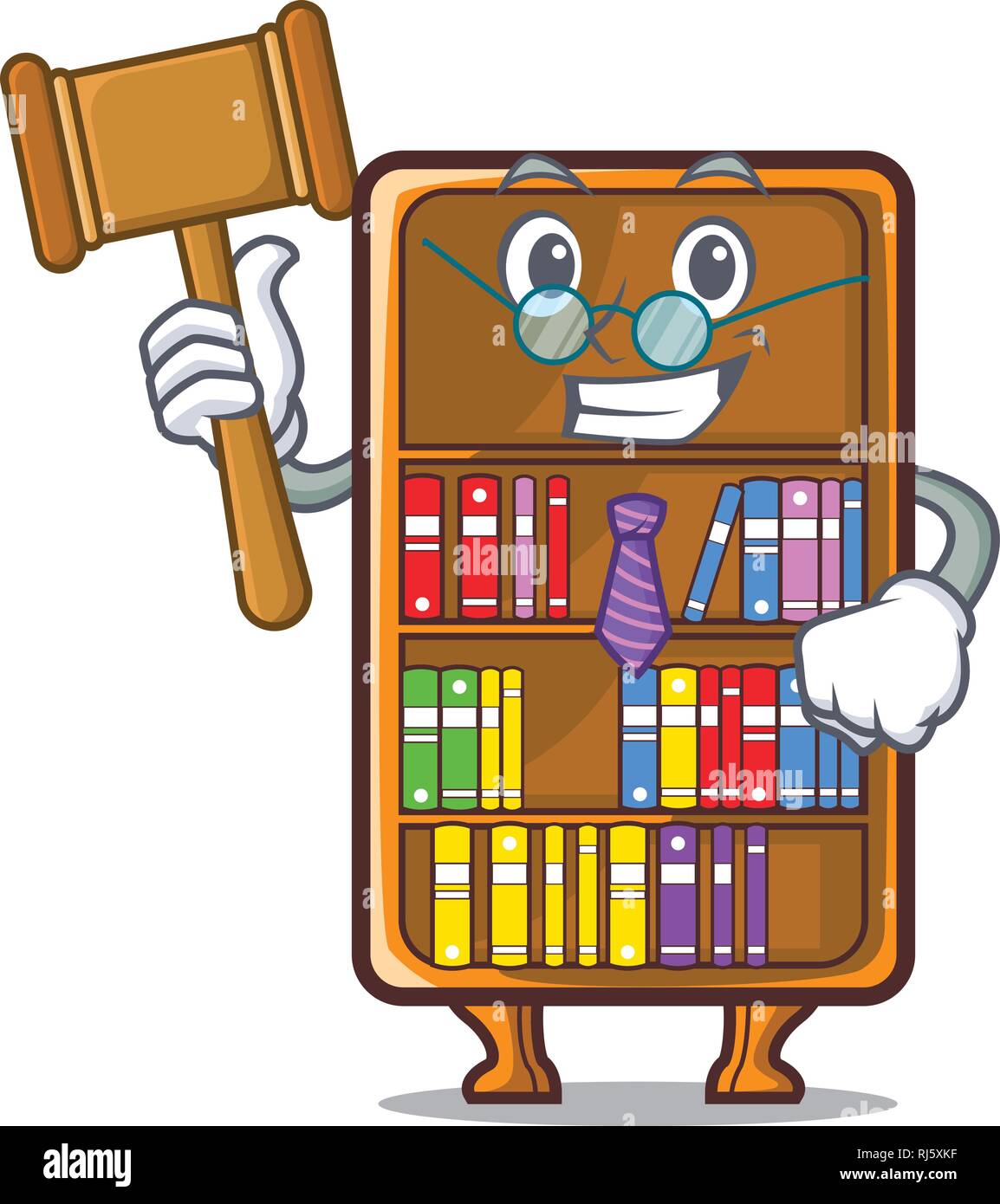 Judge cartoon bookcase in the study room Stock Vector Image & Art - Alamy