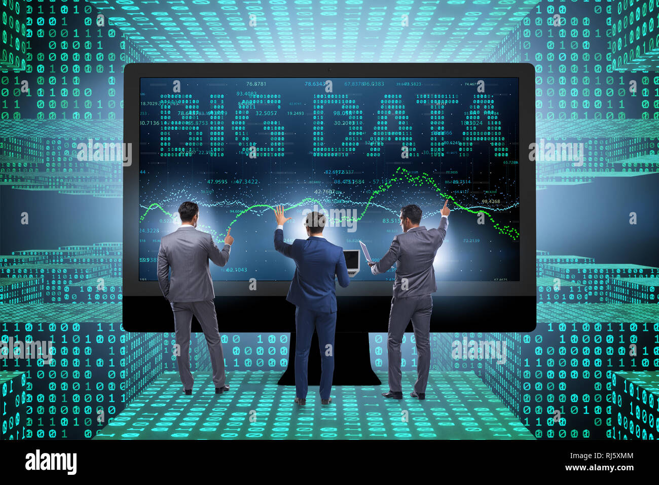 Big data concept with data mining analyst Stock Photo - Alamy