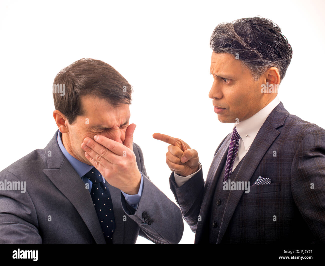 Person Pointing At Another Person
