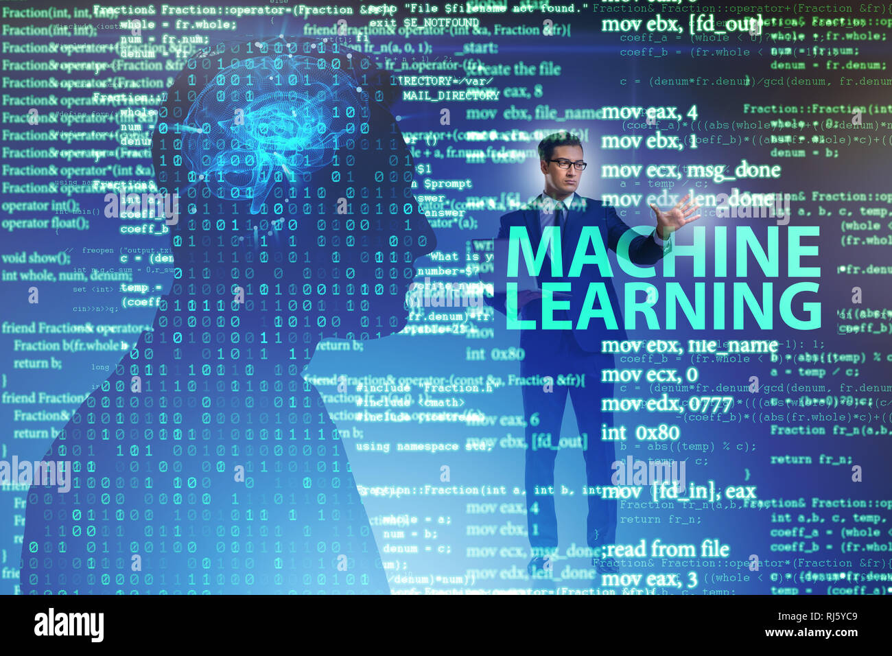 Machine learning concept as modern technology Stock Photo - Alamy