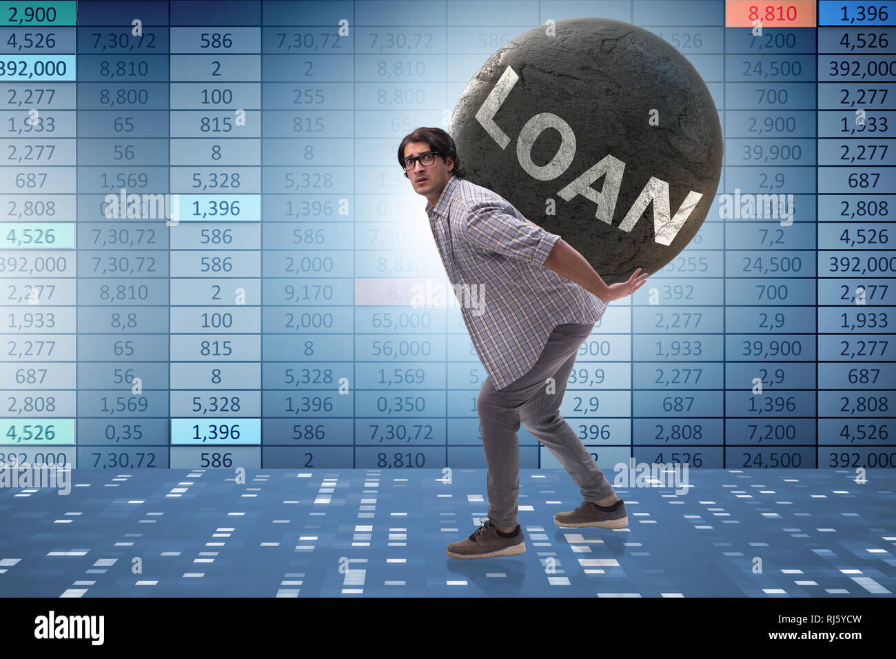 Concept of student loan and expensive education Stock Photo - Alamy
