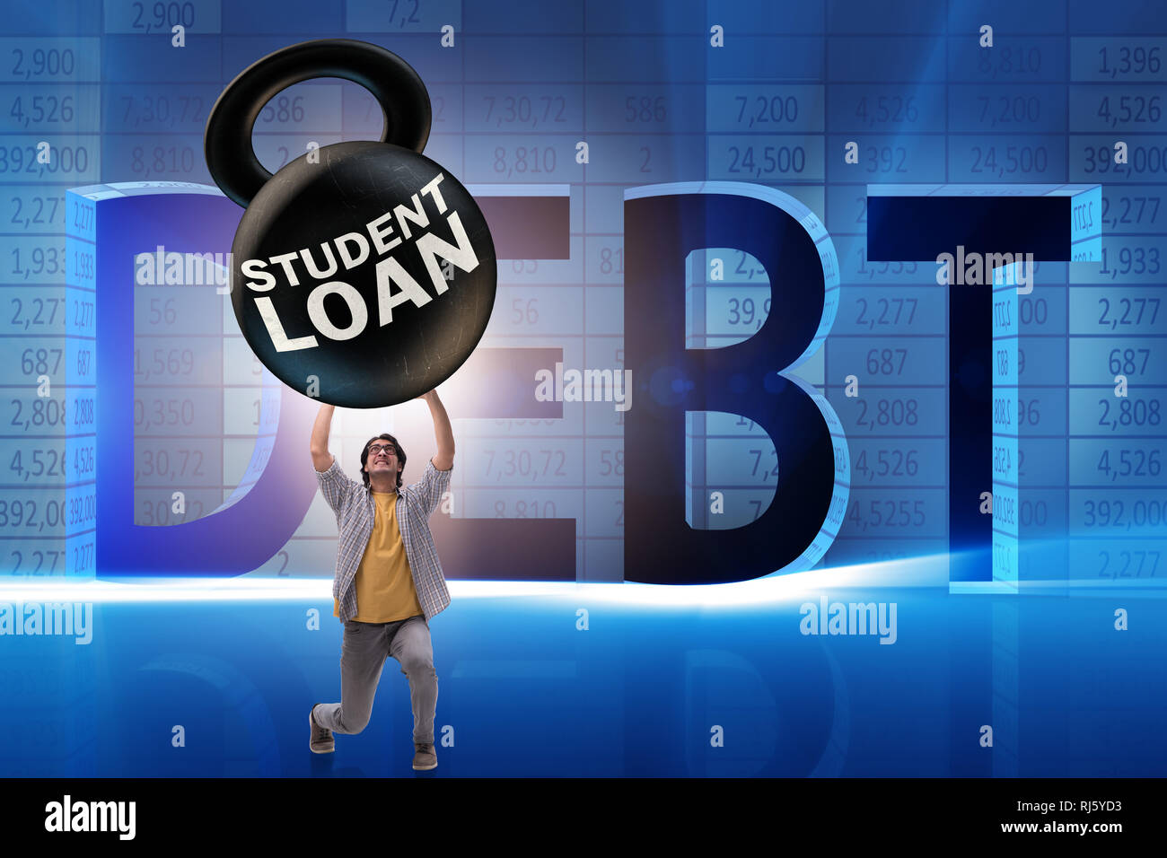 Concept of student loan and expensive education Stock Photo - Alamy