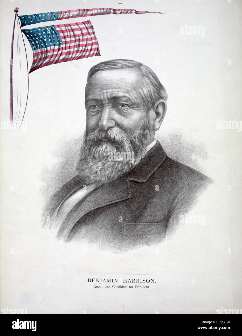 1888 benjamin harrison portrait hi-res stock photography and images - Alamy