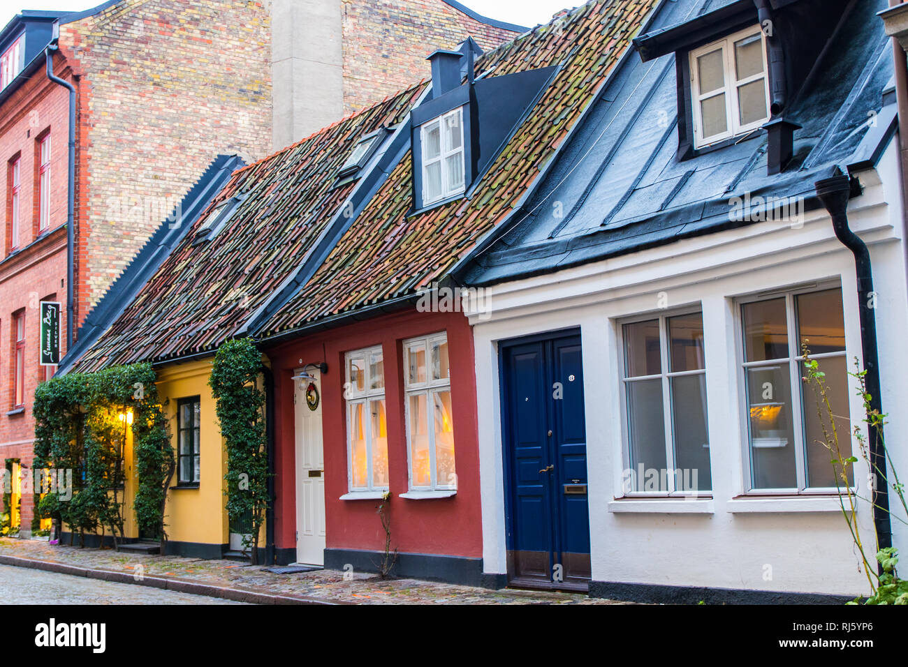 Tiny colorful houses, Malmö, Sweden Stock Photo - Alamy