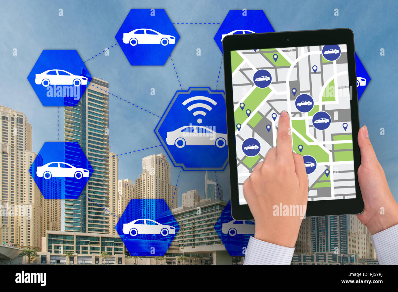 Concept of car ordering online Stock Photo - Alamy