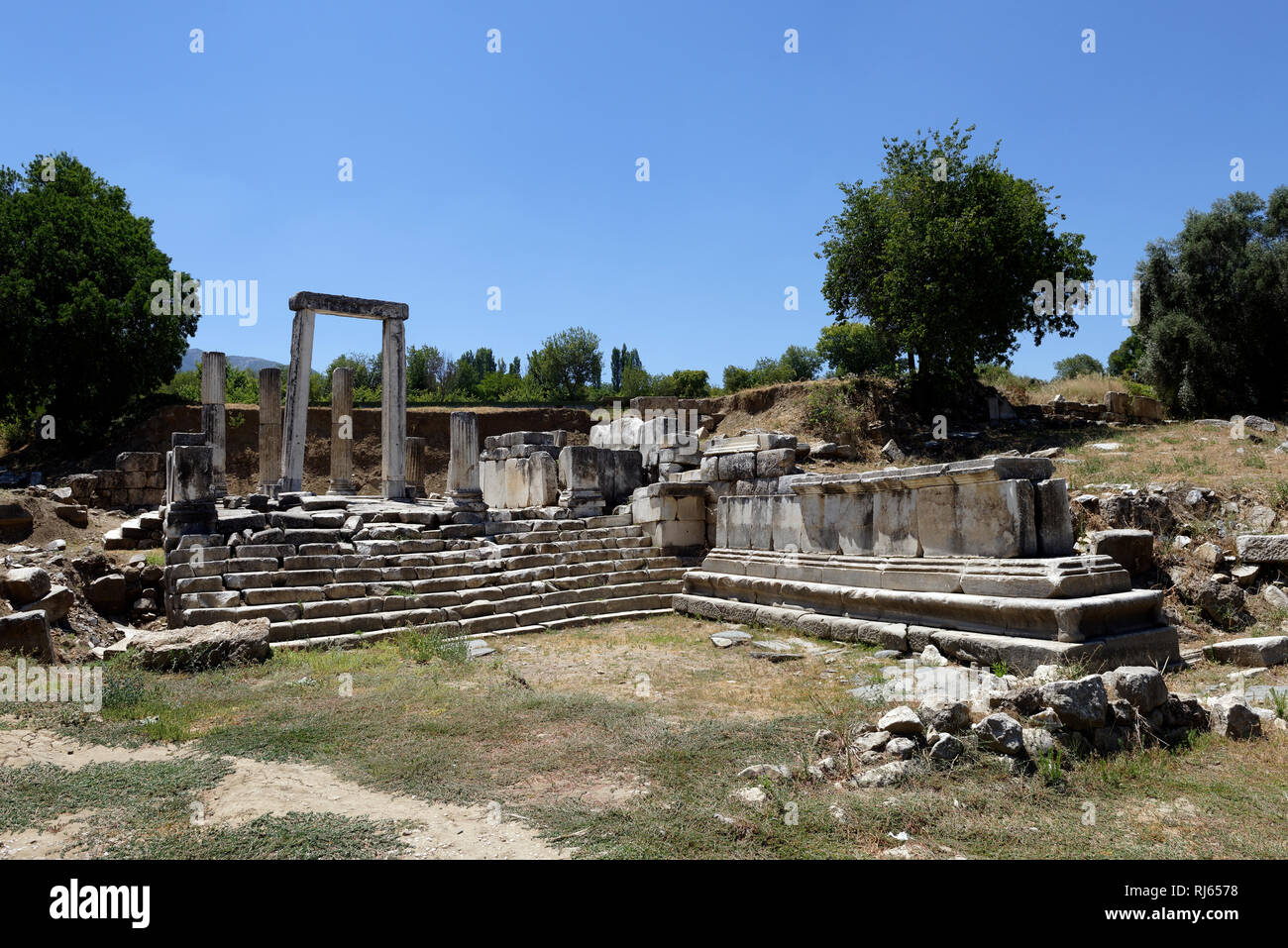 The Propylon, the entrance to the sanctuary of Greek goddess Hecate ...