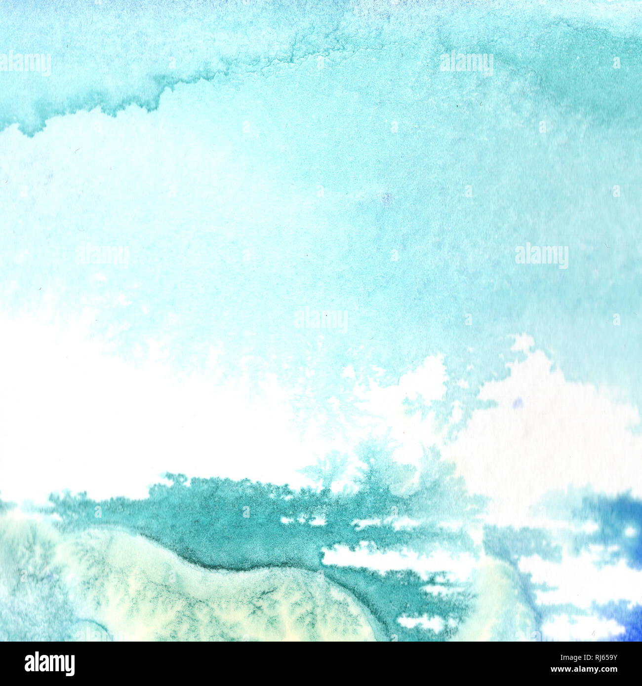 Abstract watercolor paper splash shapes isolated drawing. Illustration ...