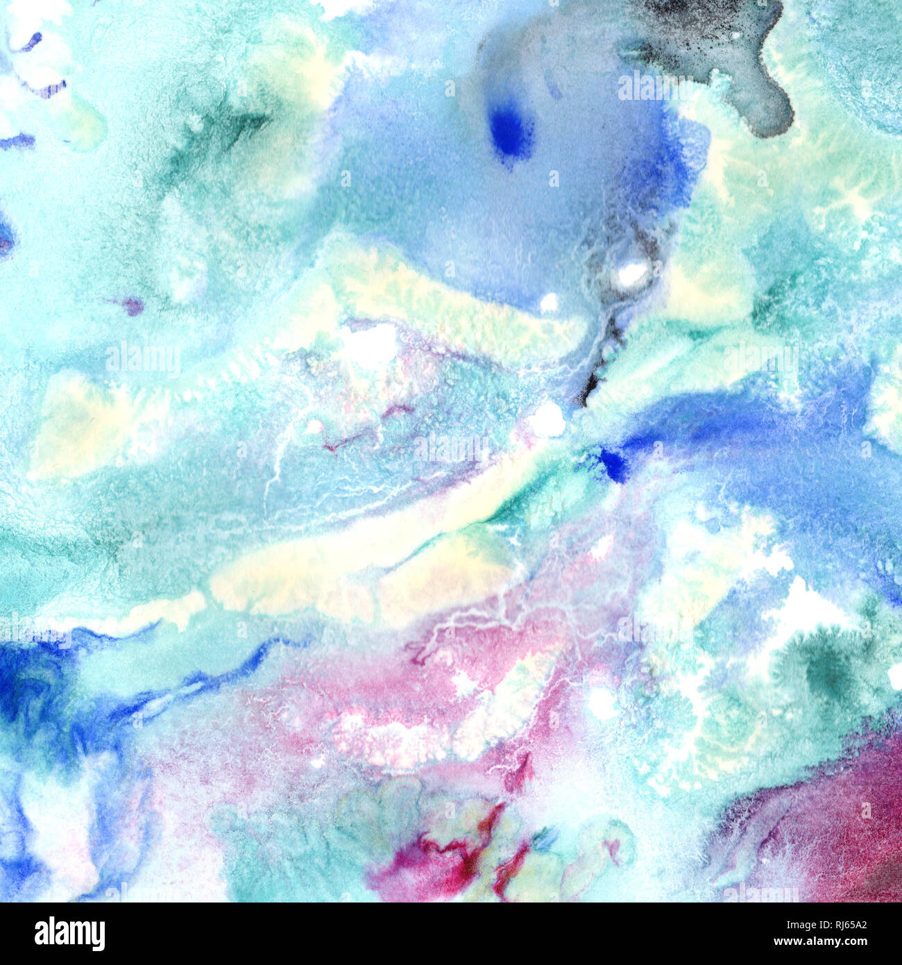 Abstract watercolor paper splash shapes isolated drawing. Illustration ...