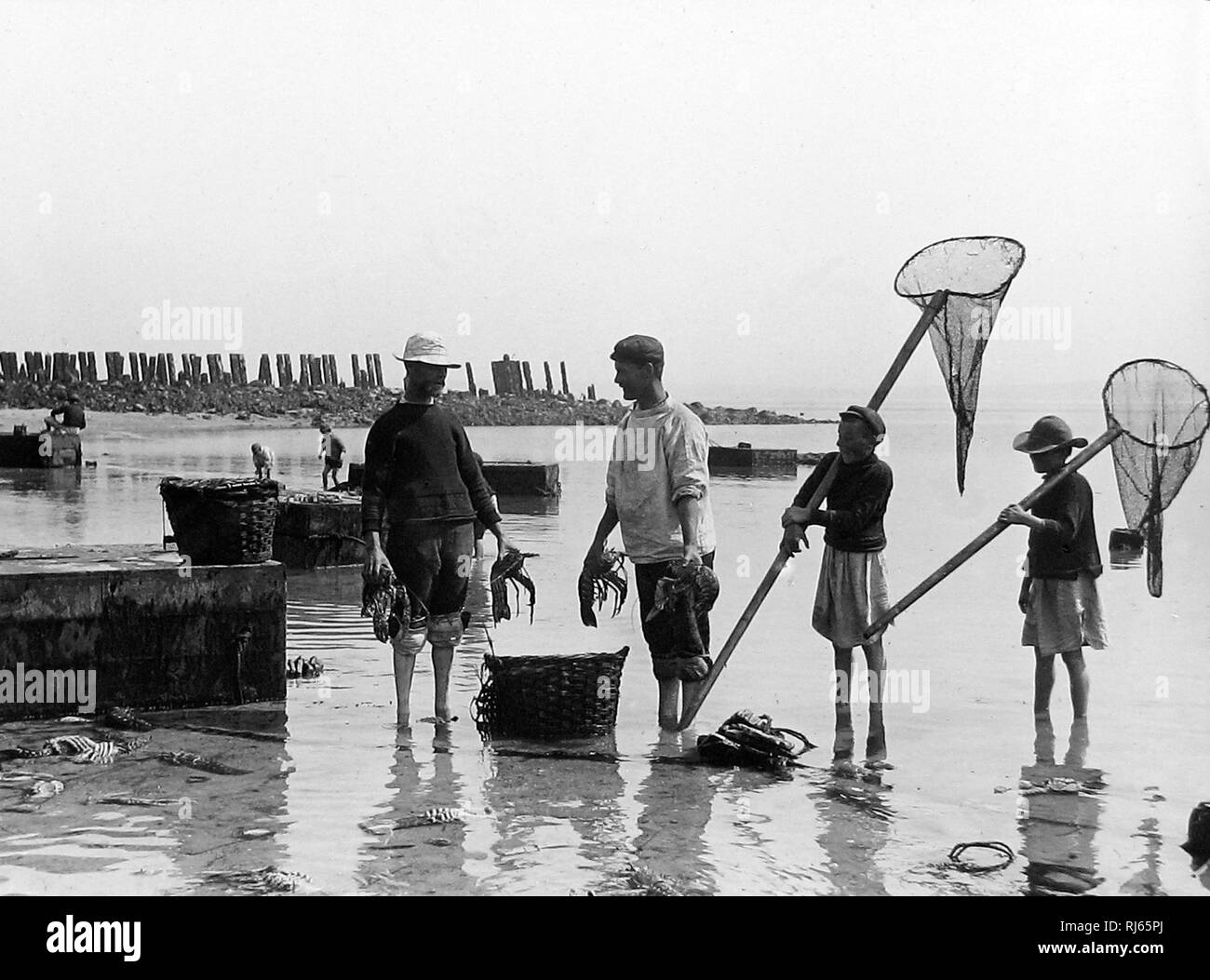 Crab Fishing in Cornwall Stock Photo - Alamy