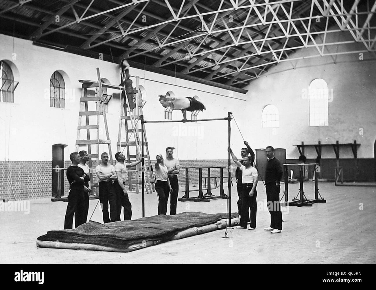 British Army gymnasium at Aldershot Stock Photo - Alamy