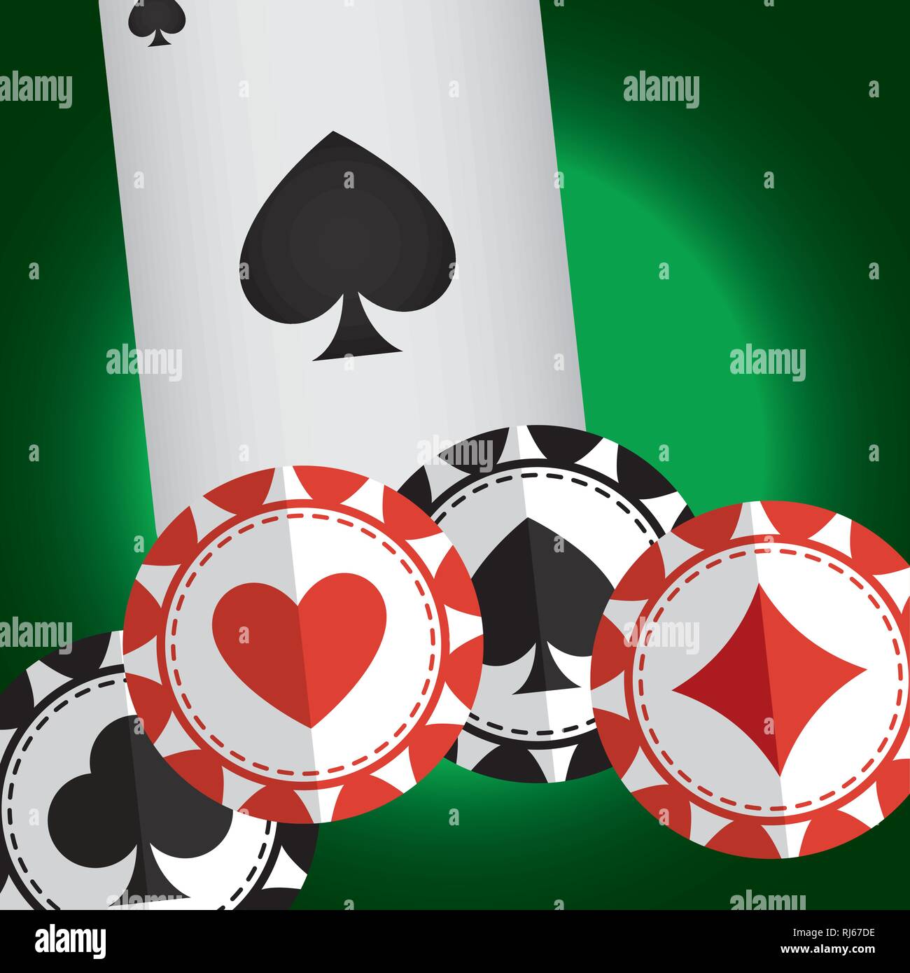 poker cards casino icons vector illustration design Stock Vector Image ...