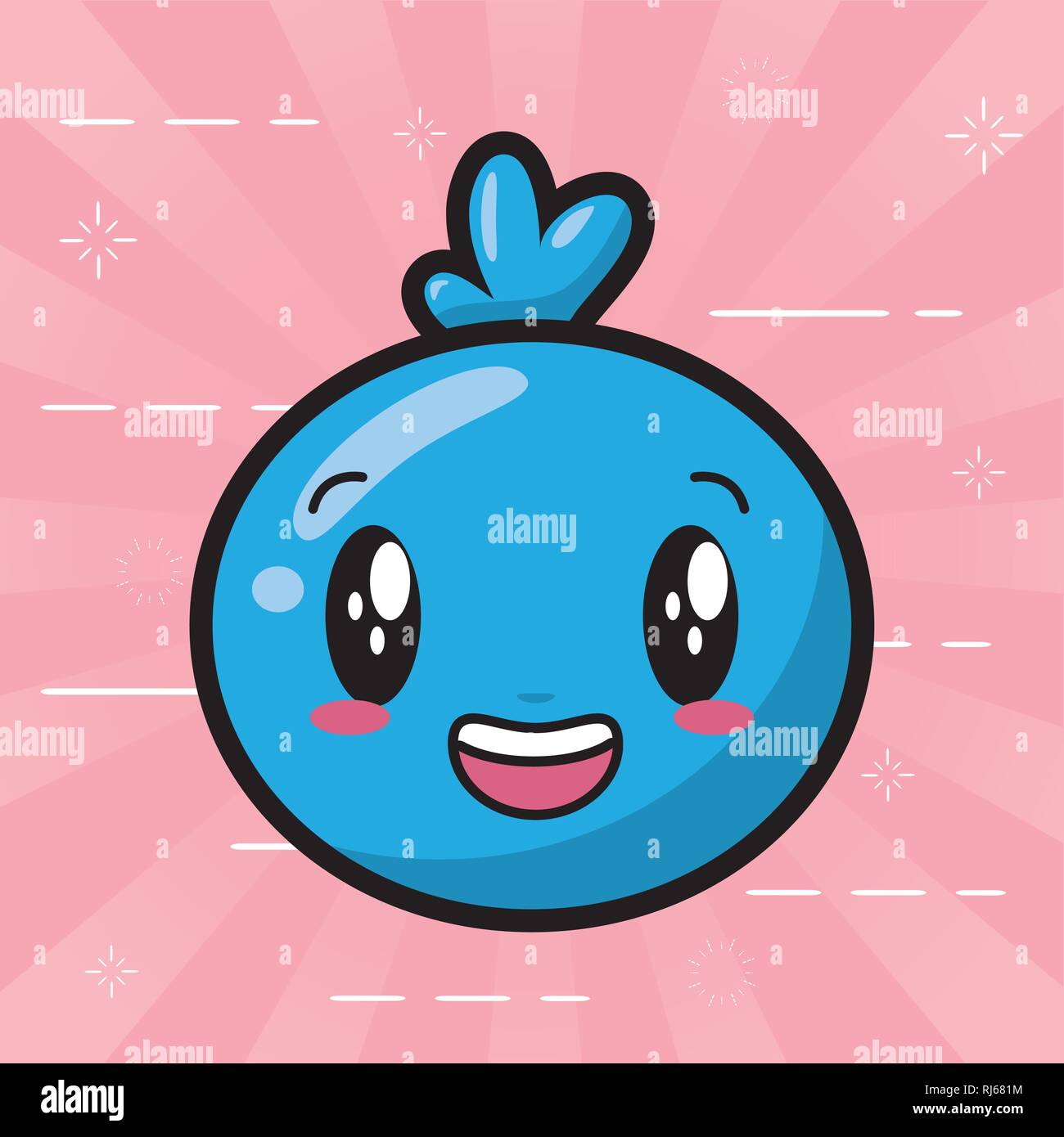kawaii face bubble cartoon Stock Vector Image & Art - Alamy