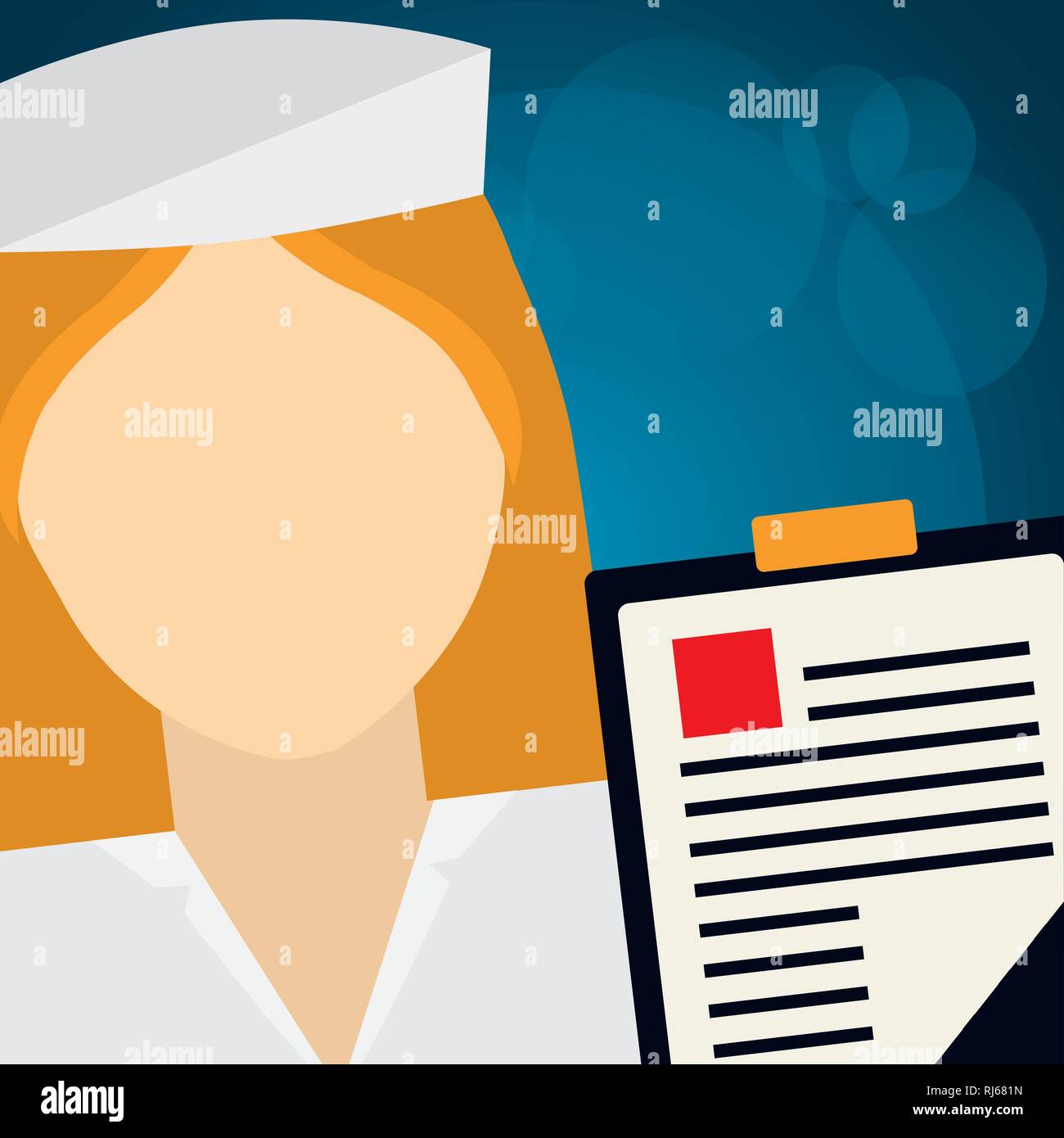medical nurse with checklist vector illustration design Stock Vector ...
