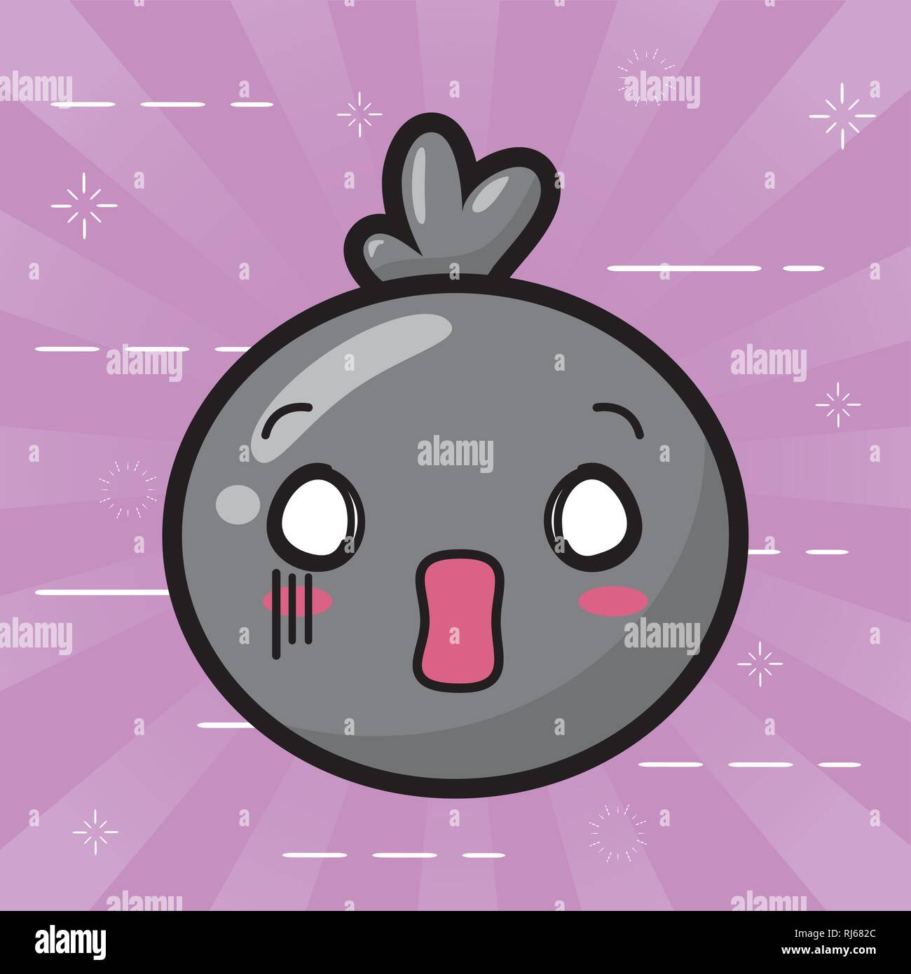 kawaii face bubble cartoon Stock Vector Image & Art - Alamy
