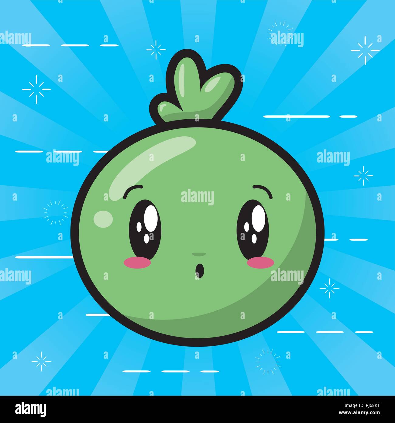 kawaii face bubble cartoon Stock Vector Image & Art - Alamy