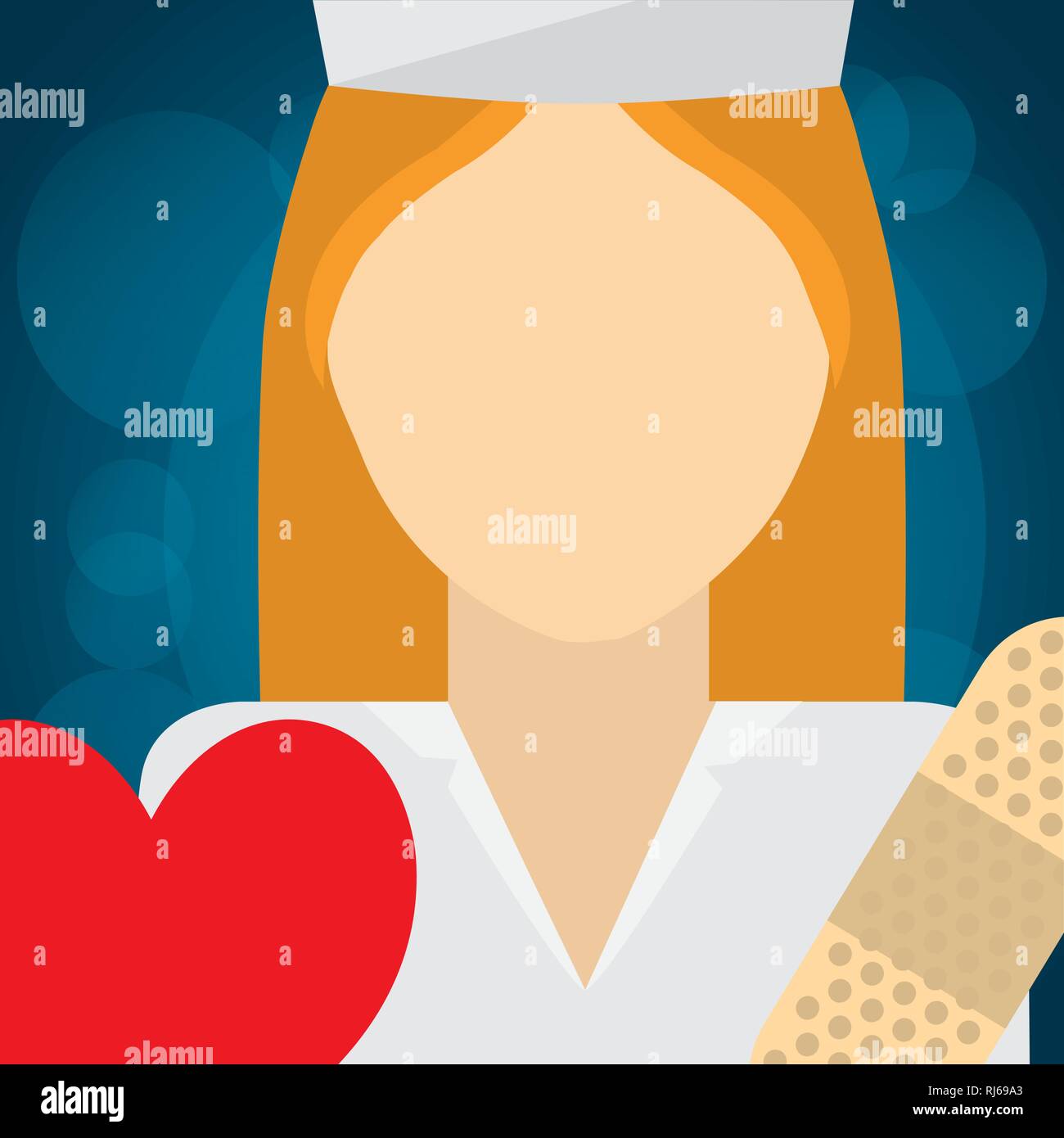 medical nurse with heart cardio vector illustration design Stock Vector ...