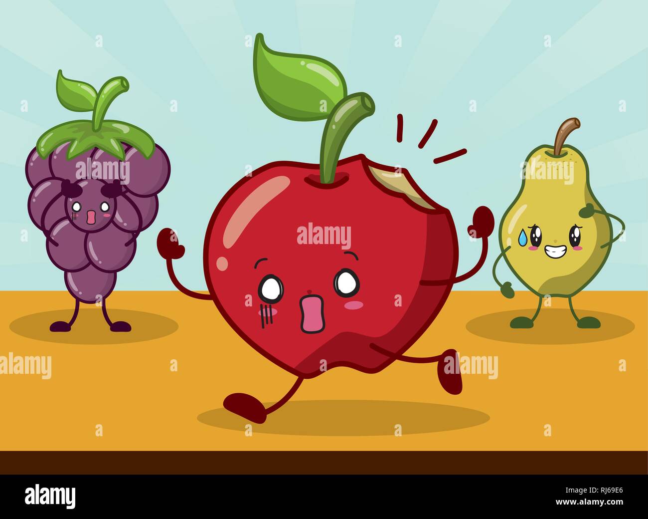 Funny pear eyes cartoon Stock Vector Images - Alamy