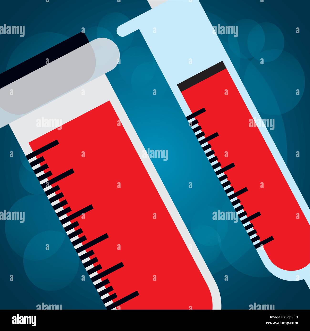 tube test blood with injection vector illustration design Stock Vector ...