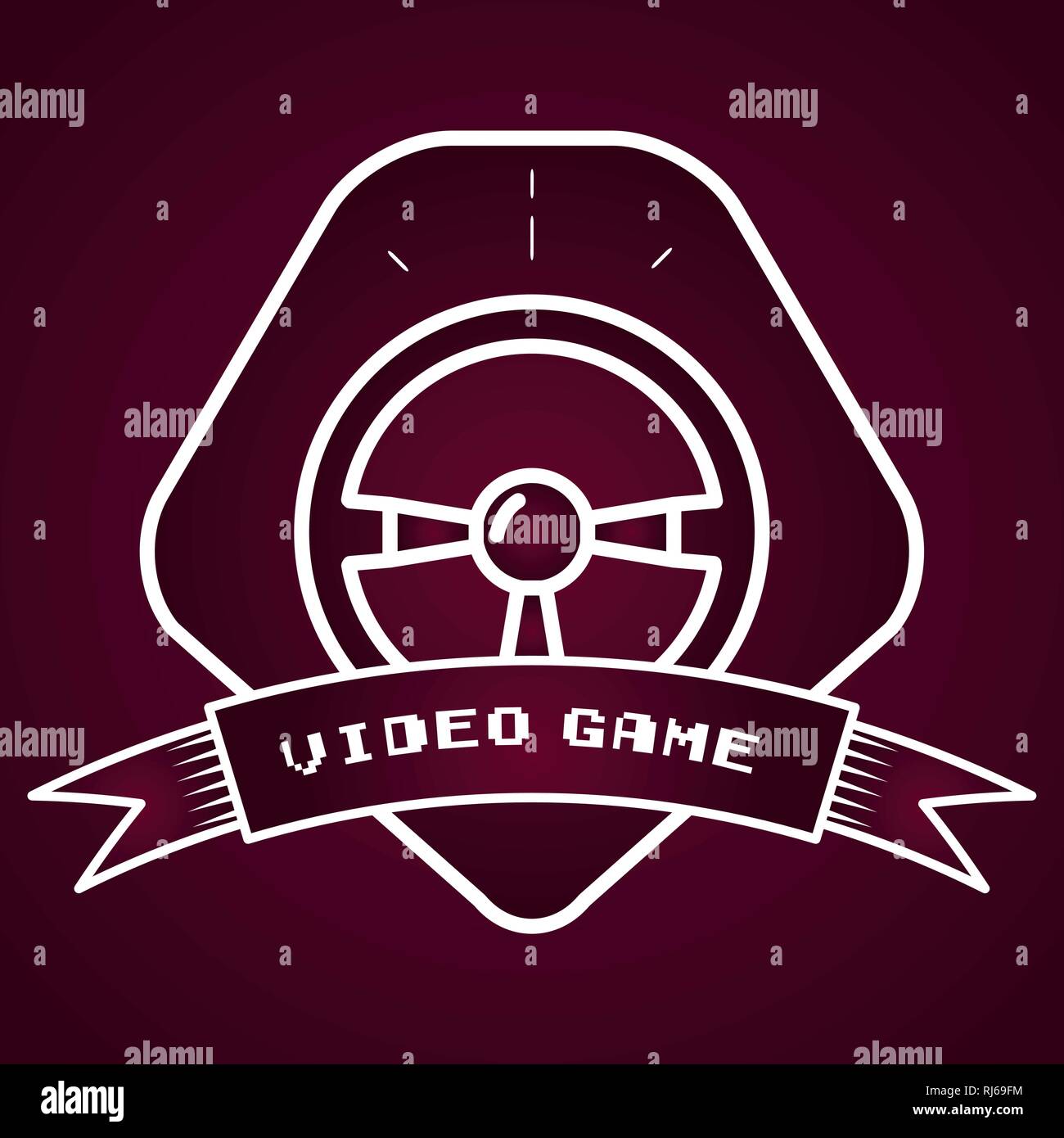 steering wheel video game Stock Vector Image & Art - Alamy