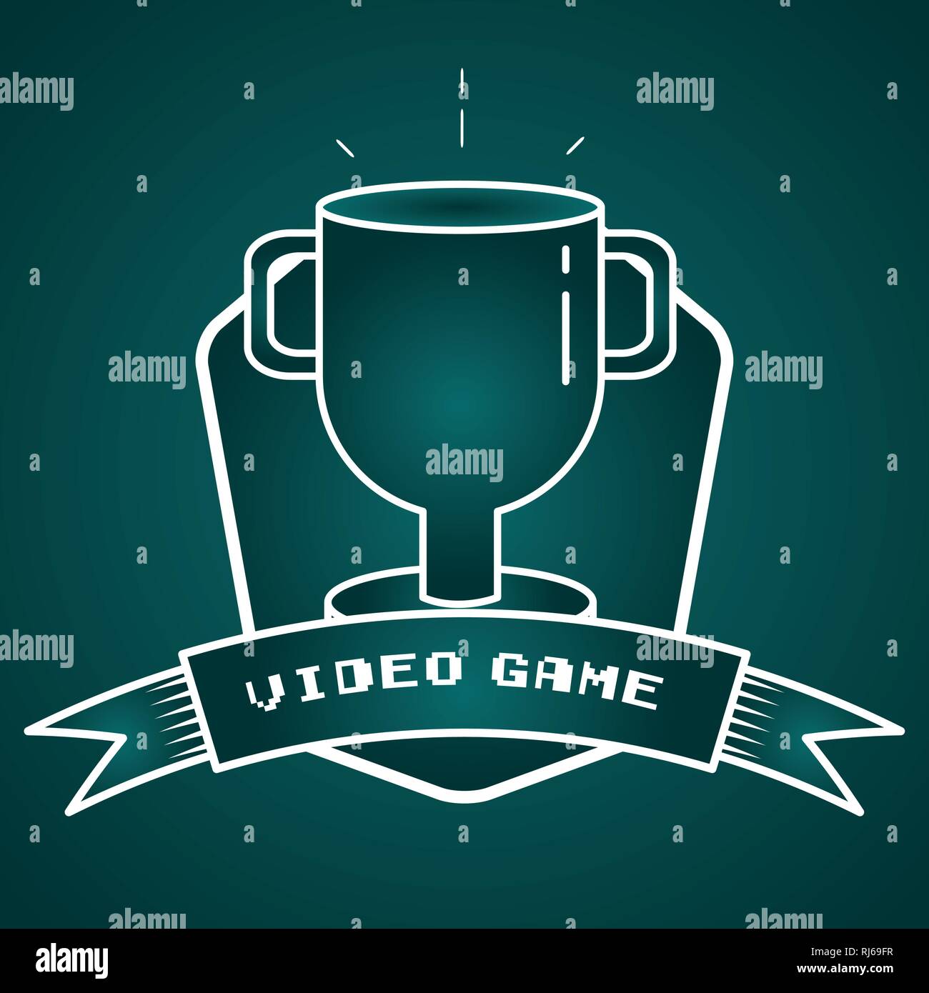 Trophy cartoon icon button hi-res stock photography and images - Alamy