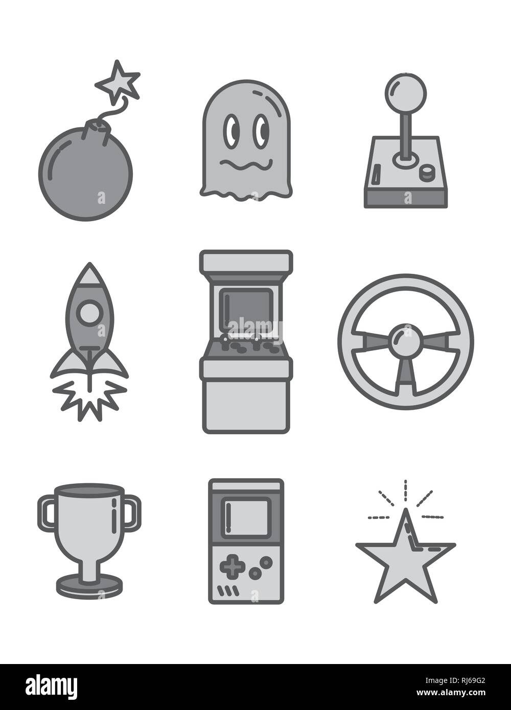 set of video game Stock Vector Image & Art - Alamy