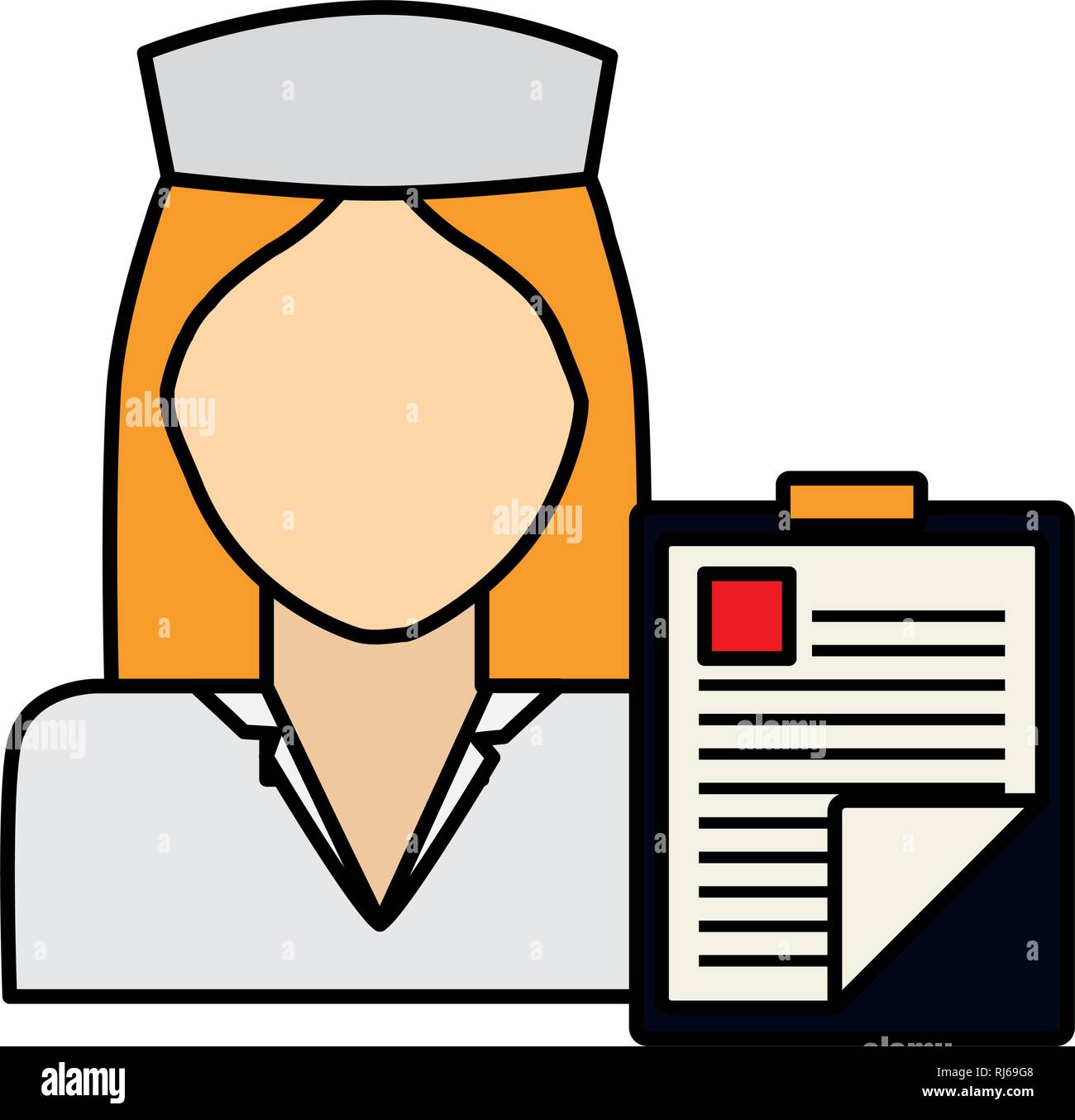 medical nurse with checklist vector illustration design Stock Vector ...