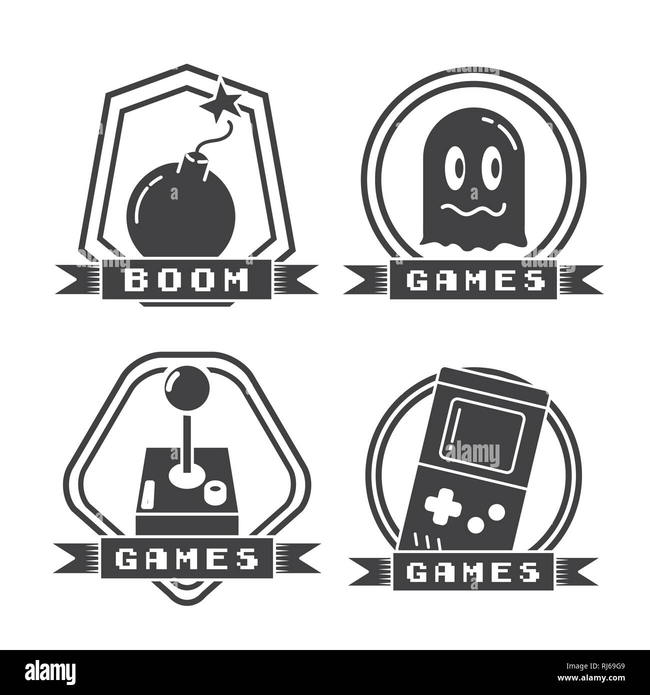 set of video game Stock Vector Image & Art - Alamy