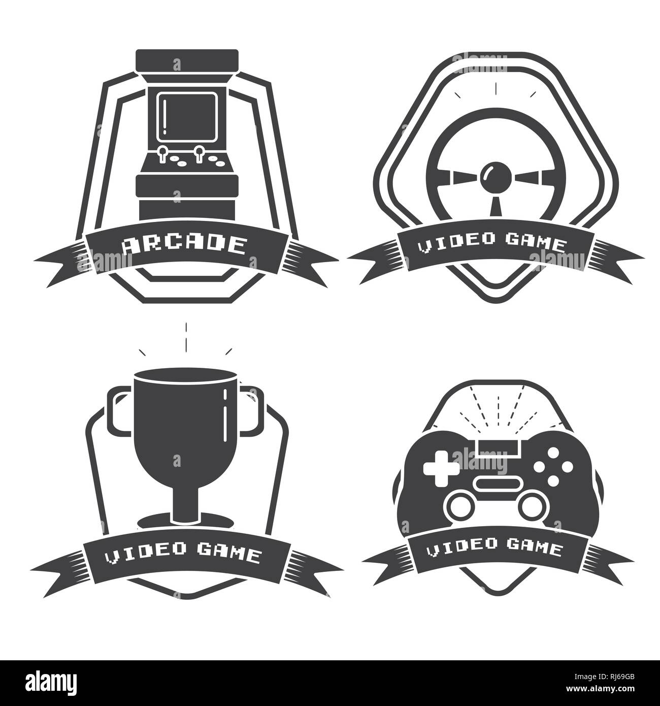 set of video game Stock Vector Image & Art - Alamy