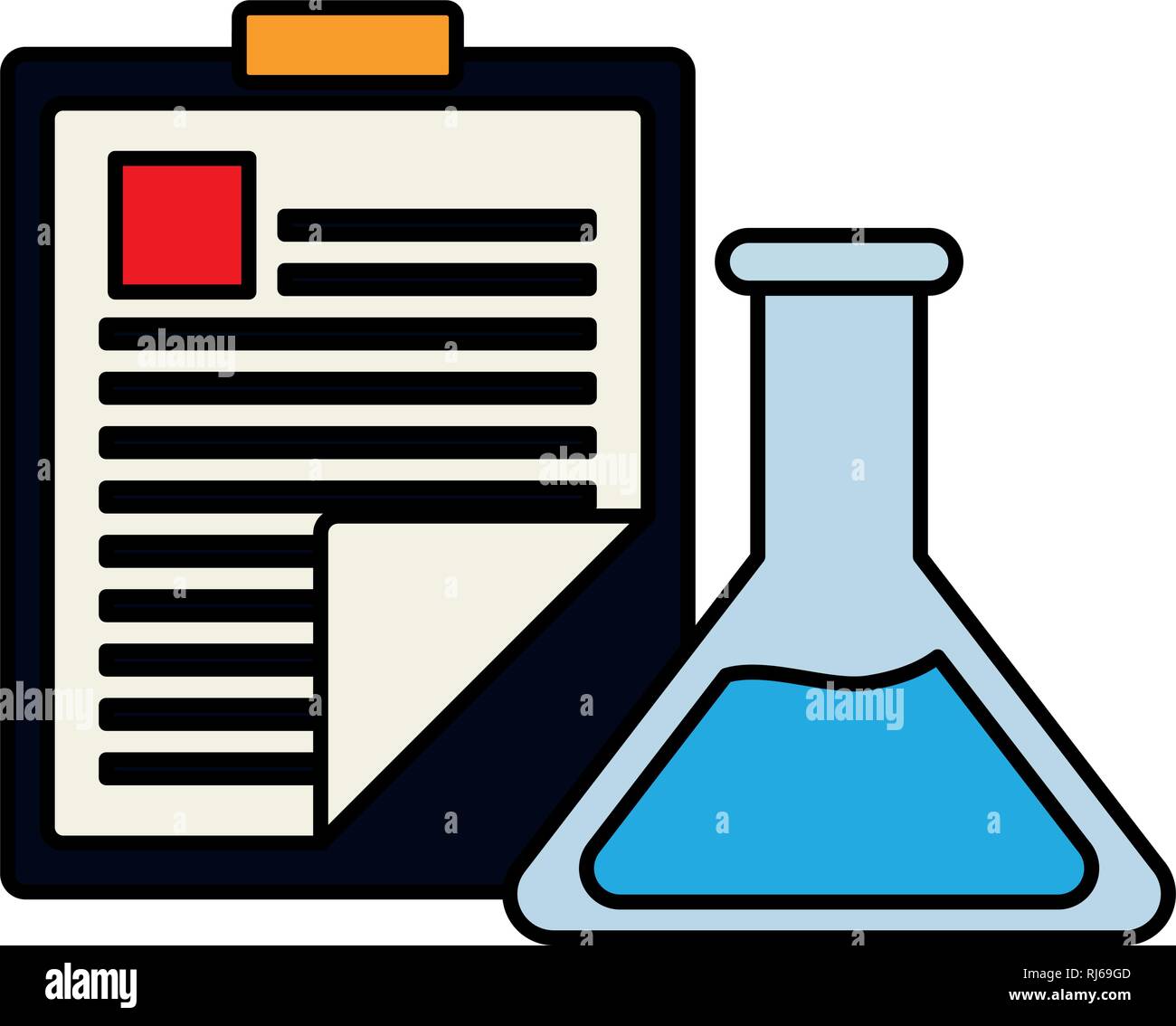 medical order checklist with tube test vector illustration design Stock ...