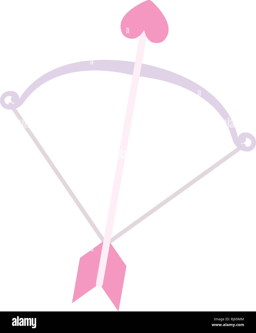 heart love with arrow vector illustration design Stock Vector Image ...