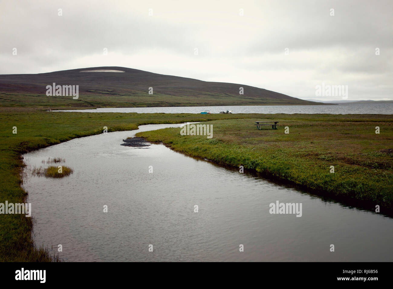 See, Fluss, Island, Landschaft Stock Photo - Alamy