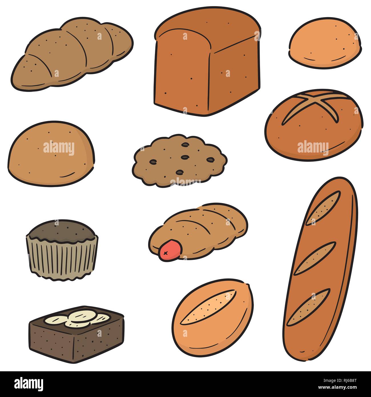 vector set of bakery Stock Vector Image & Art - Alamy