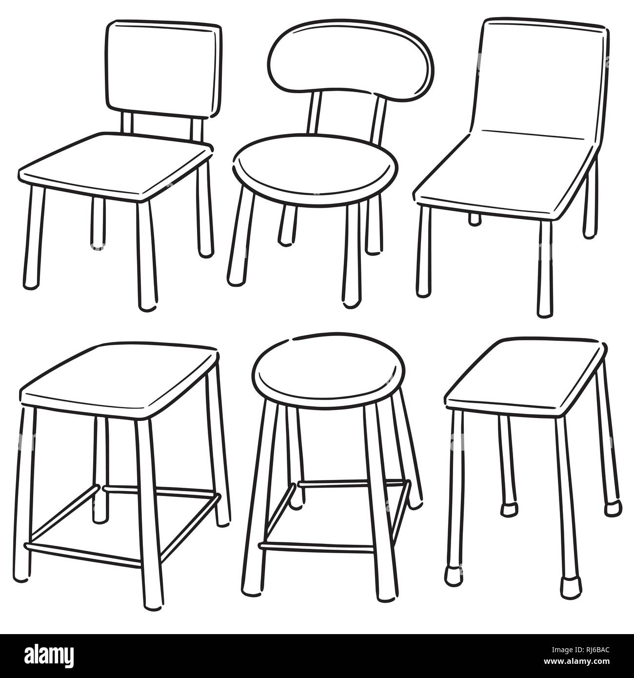 vector set of chair Stock Vector Image & Art - Alamy