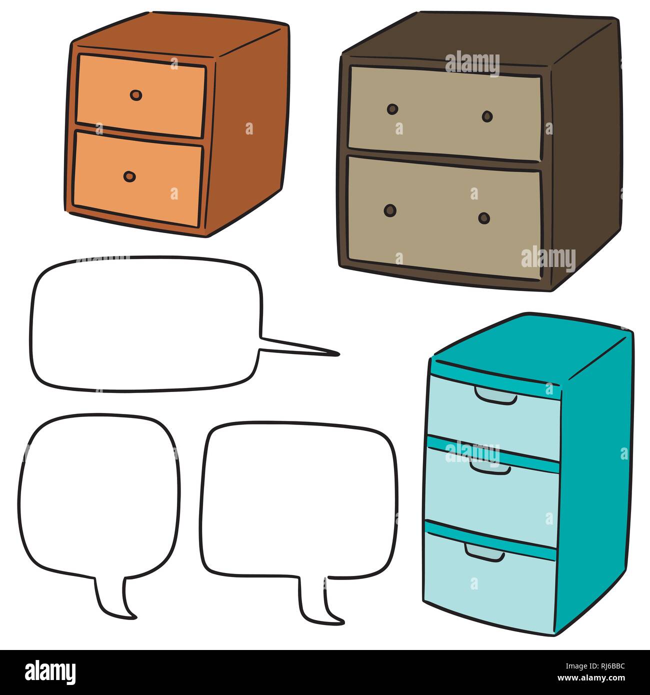 vector set of drawer Stock Vector Image & Art - Alamy