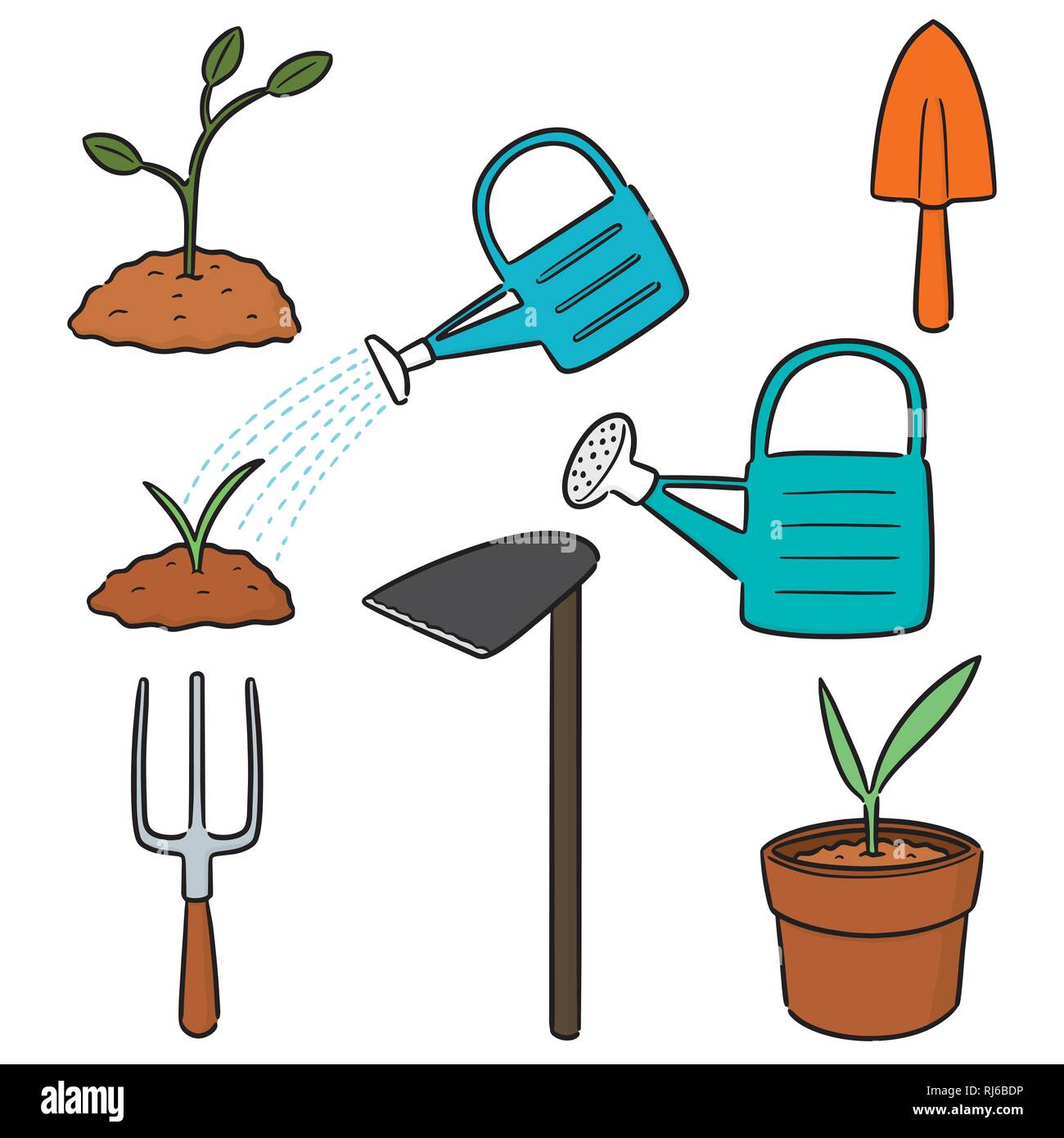 vector set of gardening tool Stock Vector Image & Art - Alamy