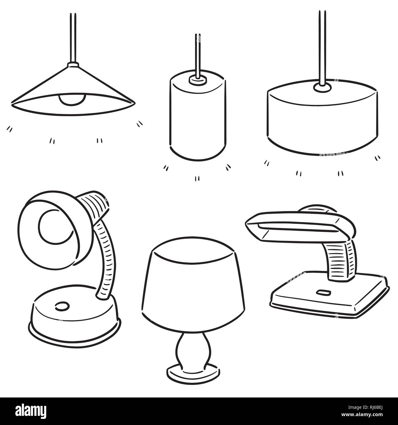 vector set of lamp Stock Vector Image & Art - Alamy