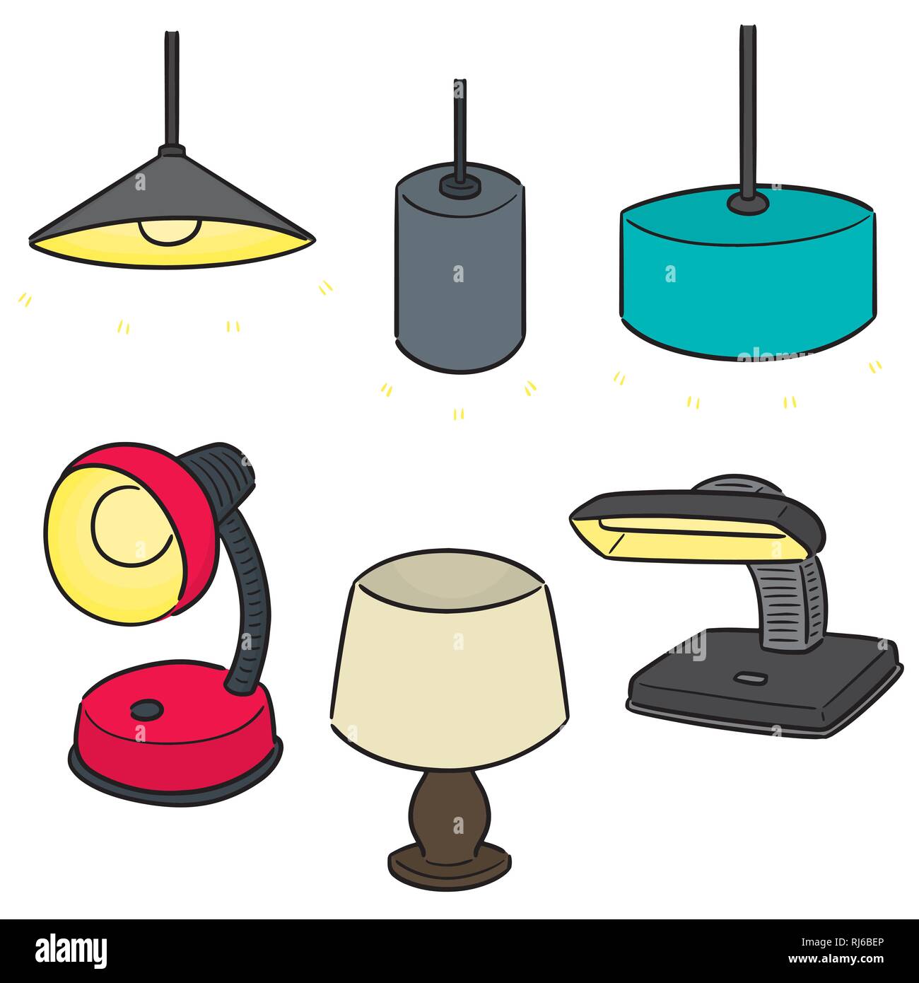 Electric lamp ceiling line Stock Vector Images - Alamy