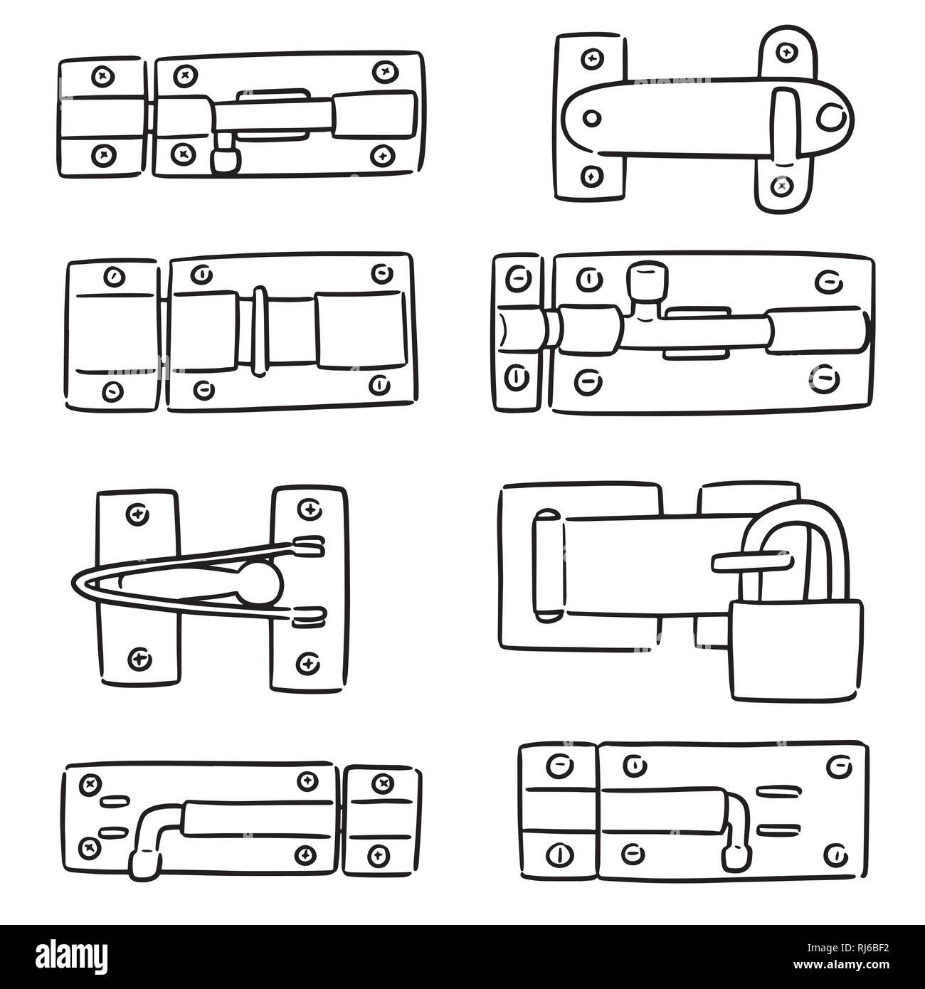 Gate latch detail Stock Vector Images - Alamy