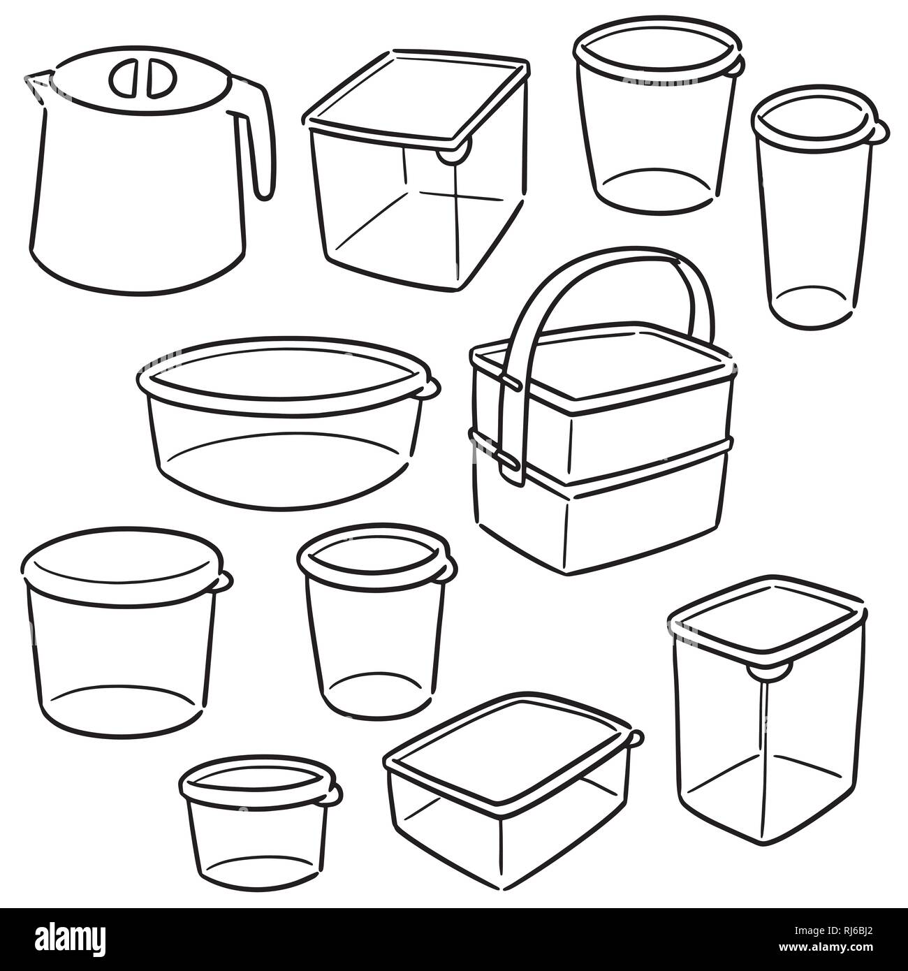 vector set of plastic container Stock Vector Image & Art - Alamy