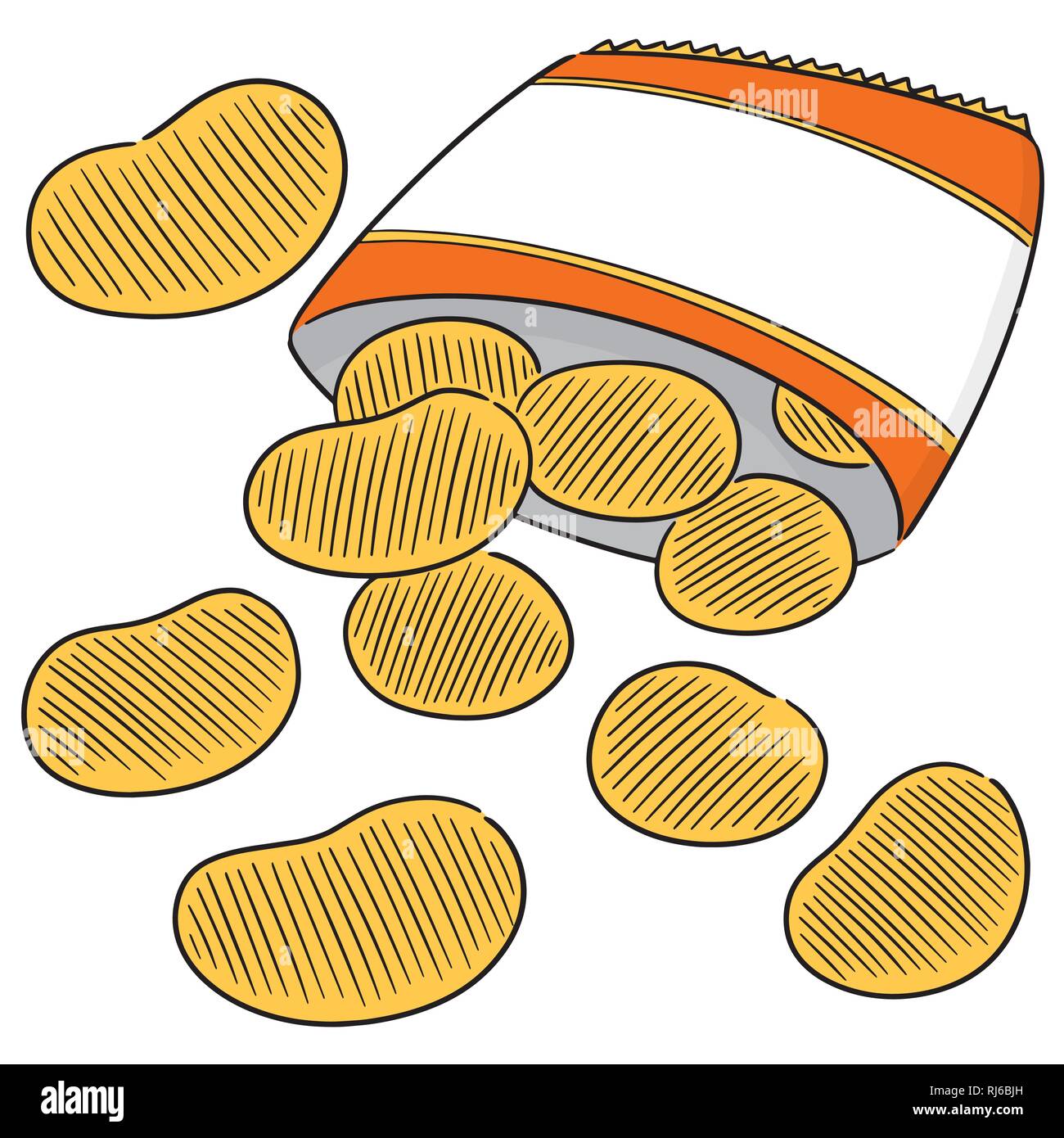 vector of potato chips Stock Vector Image & Art - Alamy
