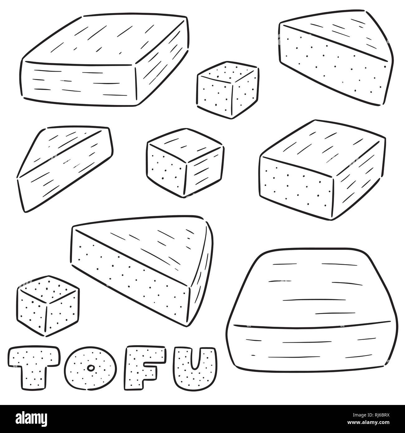 vector set of tofu Stock Vector Image & Art - Alamy