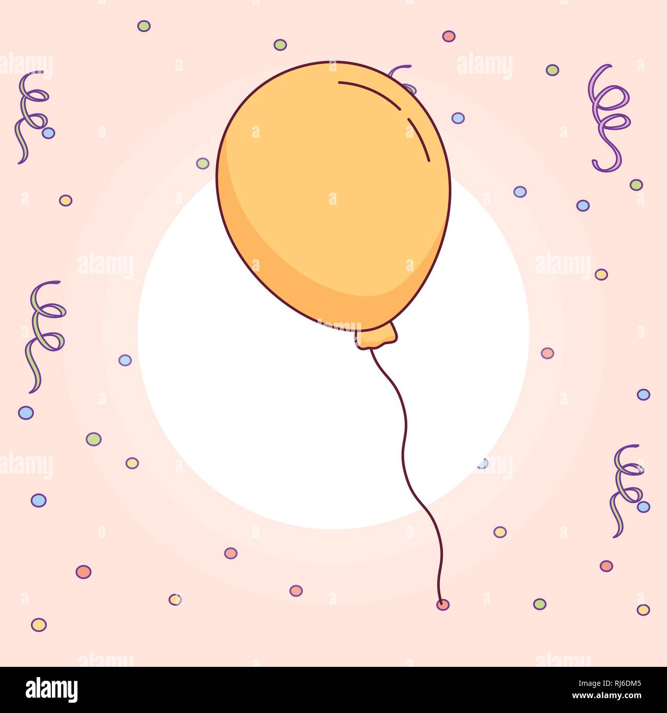 Balloon Helium Floating Icon Vector Illustration Design Stock Vector