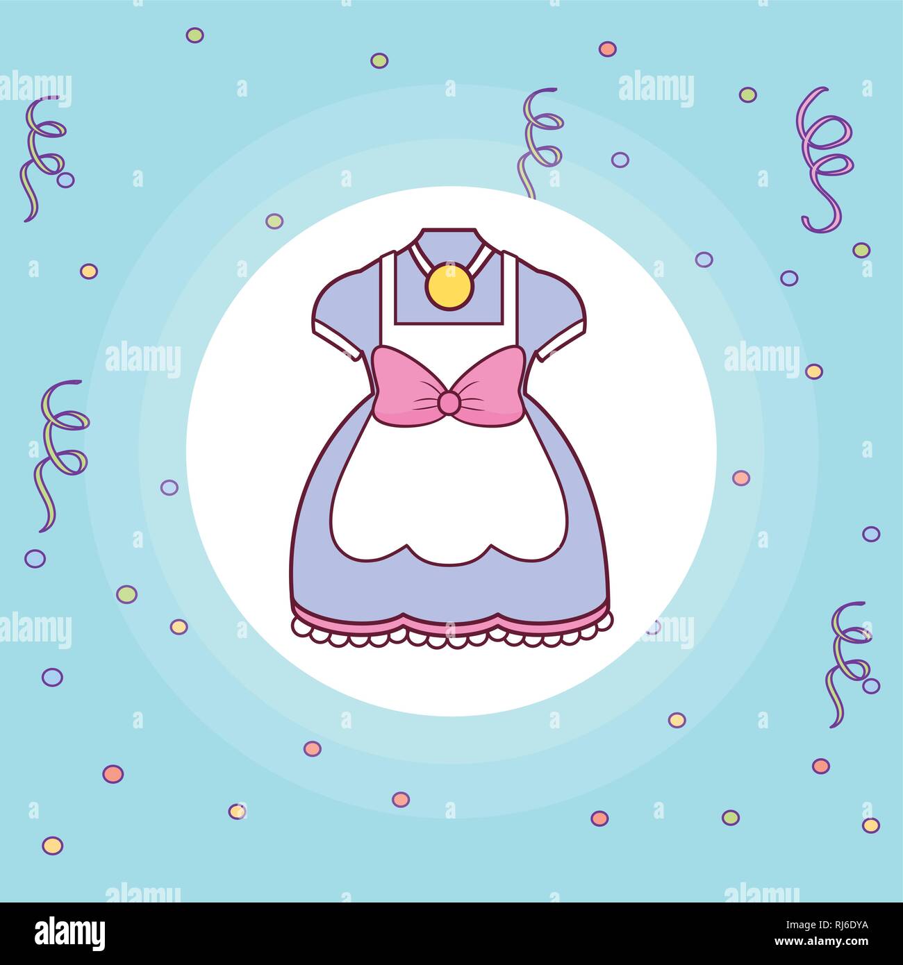 cute girl dress icon vector illustration design Stock Vector Image ...