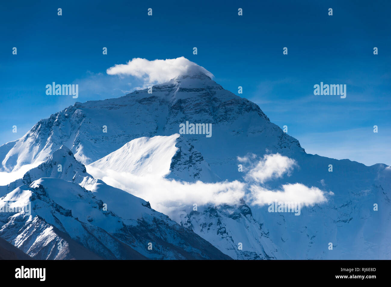 Tibet, Himalaya, der Mount Everest Stock Photo - Alamy