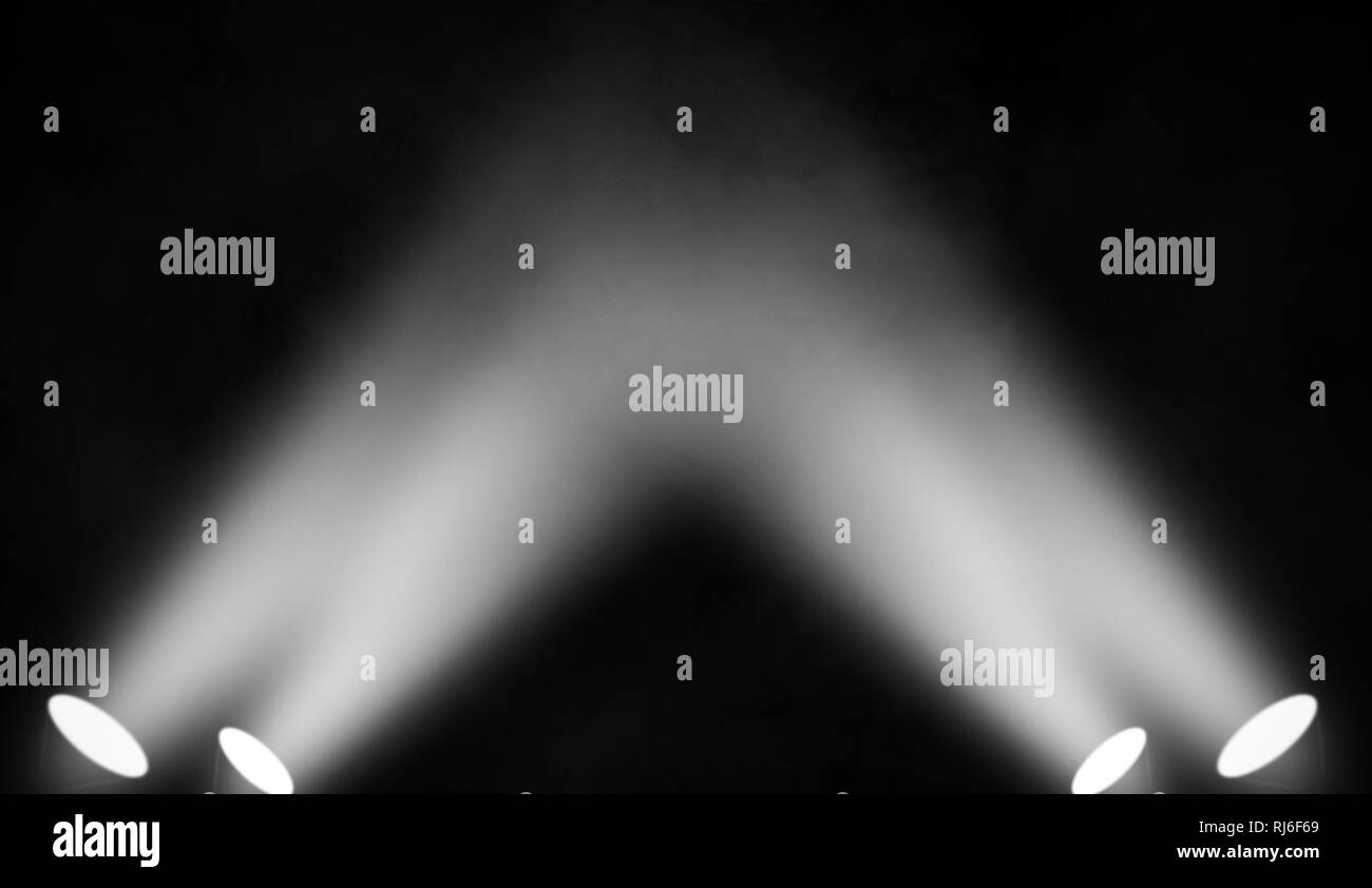 Projector spotlight on the floor . Beautfiul duotone performance stage ...