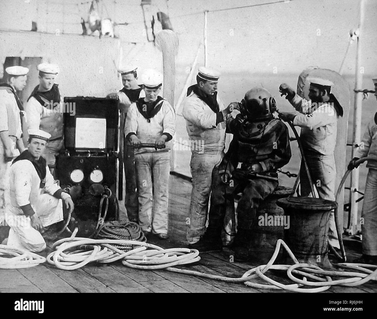 Royal Navy diver HMS Blake Stock Photo - Alamy