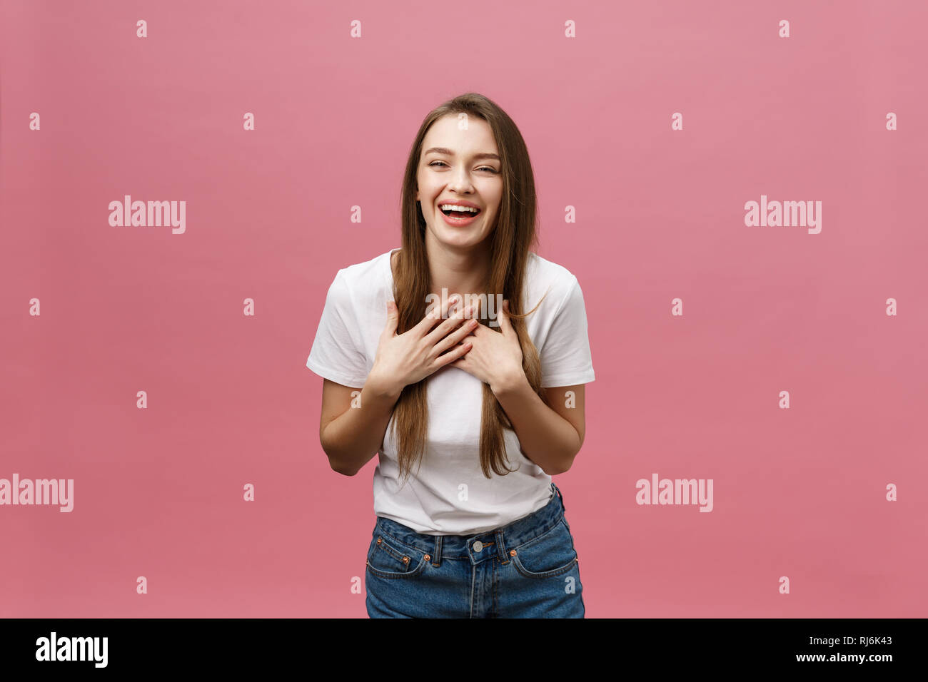 Happy successful young woman with smiling,shouting and celebrating ...