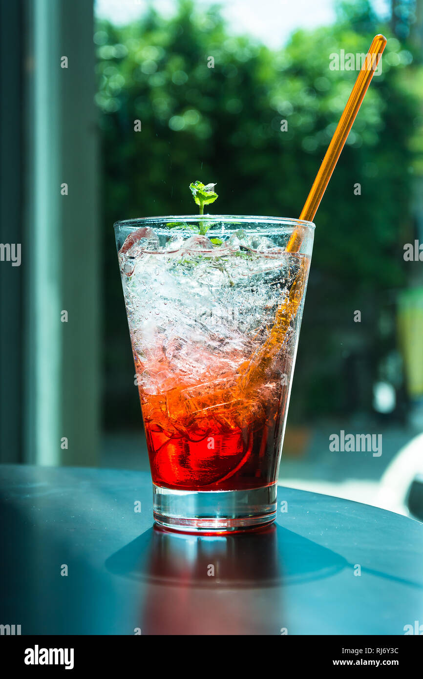 strawberry soda - soft focus with film filter Stock Photo - Alamy