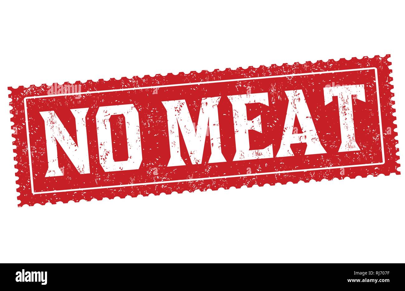 No meat sign or stamp on white background, vector illustration Stock ...